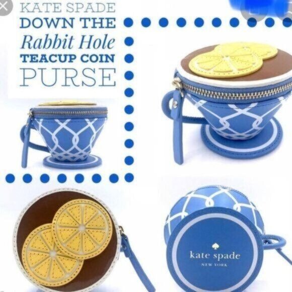kate spade | Bags | Kate Spade Down The Rabbit Hole Teacup Coin Purse ...